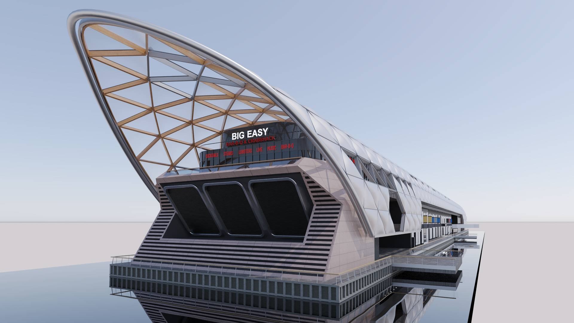 Crossrail Place Station Building 3D Model - TurboSquid 1944074