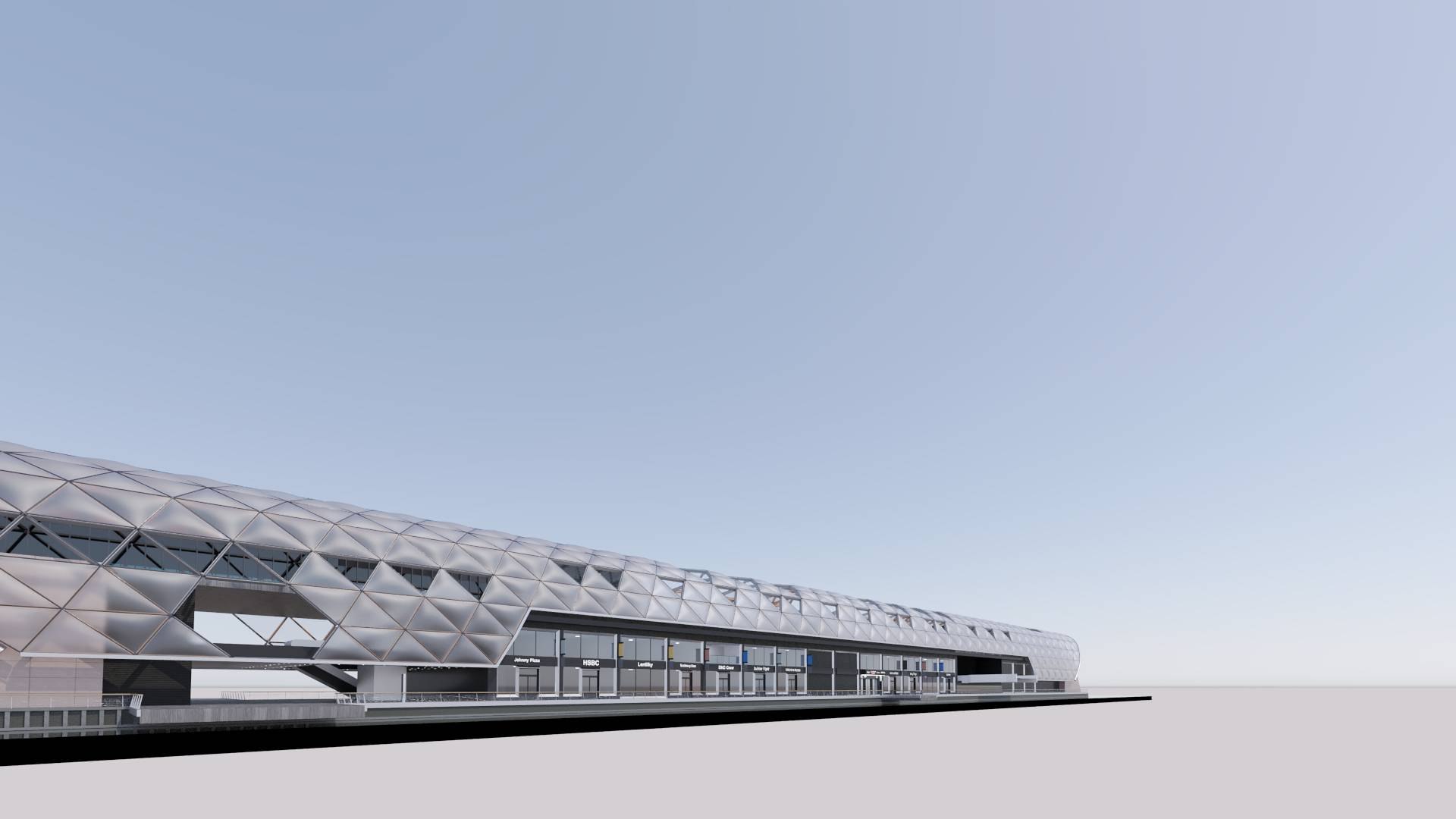 Crossrail Place Station Building 3D Model - TurboSquid 1944074