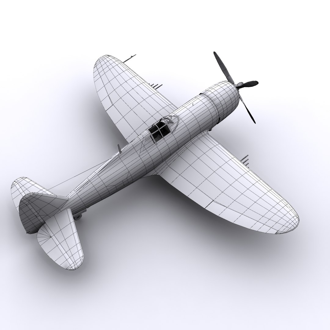 3d P-47 Thunderbolt Fighter P-47d Model