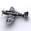 3d P-47 Thunderbolt Fighter P-47d Model
