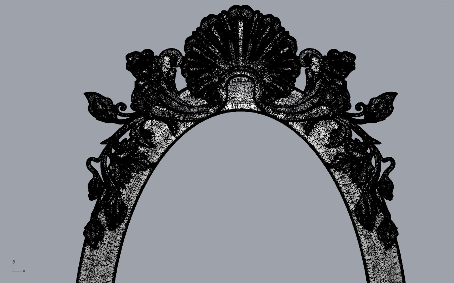 3D Frame Carving Oval Model - TurboSquid 1315609