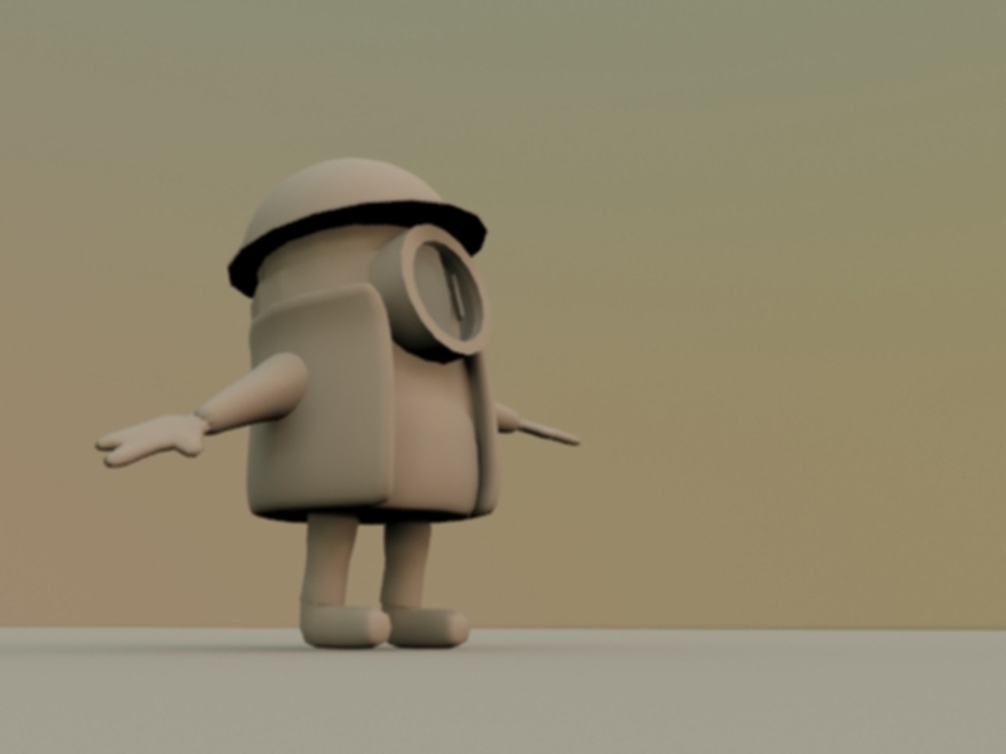 3d Rigged Mini Worker Model