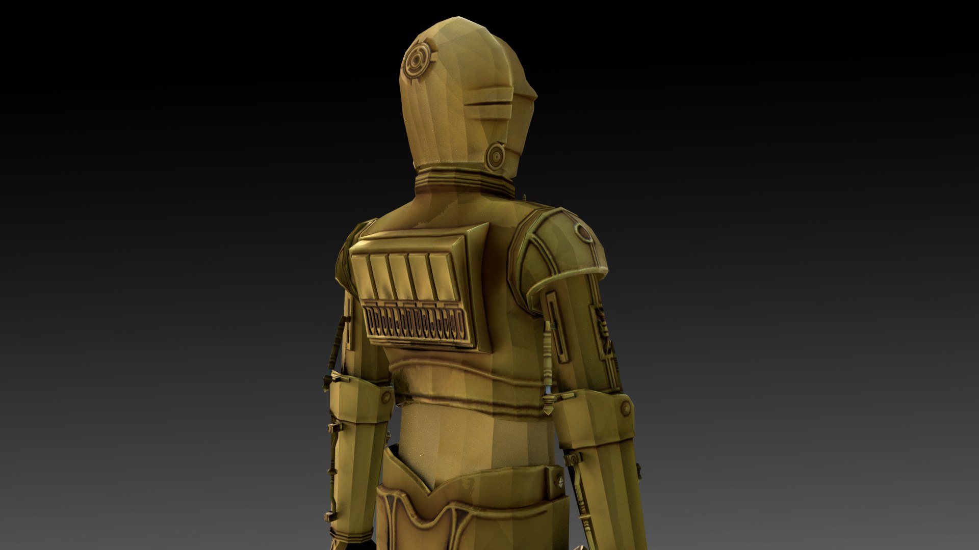 C3PO 3D Model Humanoid AI Star Wars 3D Model - TurboSquid 2367569
