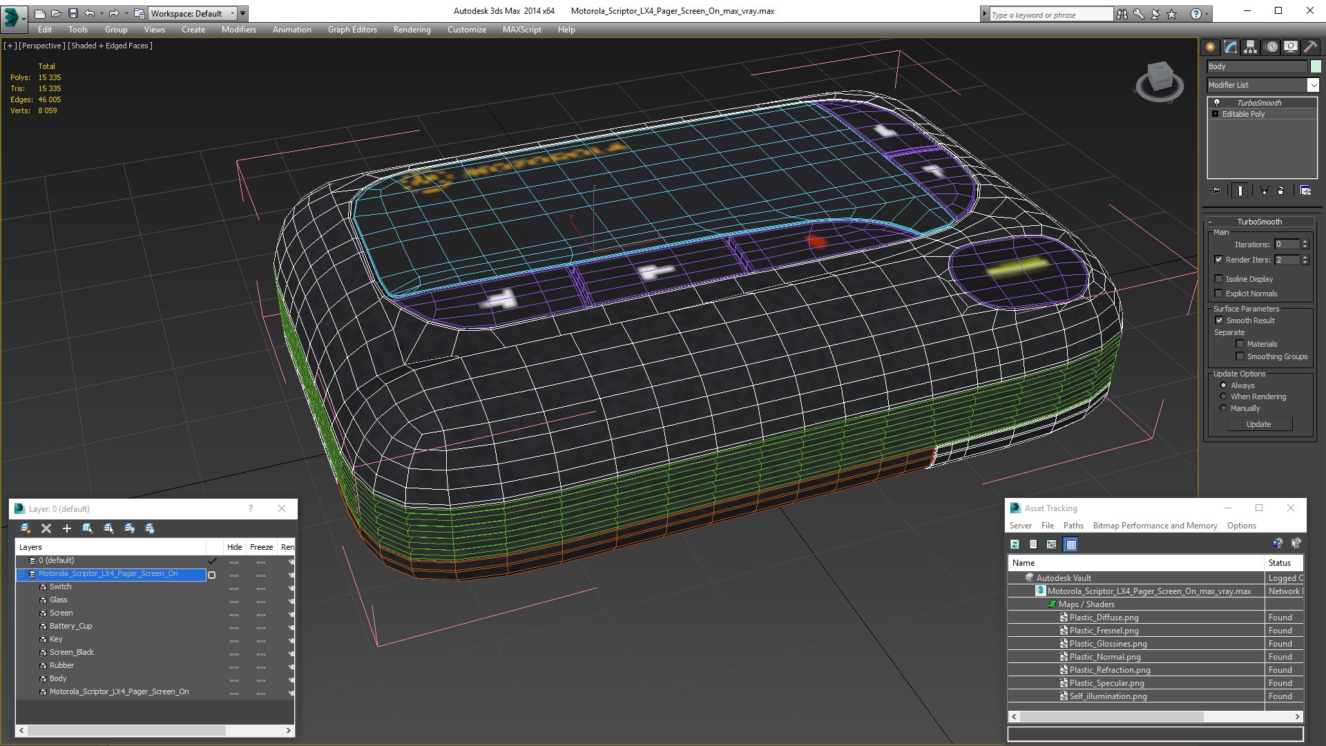 3D Motorola Scriptor LX4 Pager Screen On model - TurboSquid 1948575