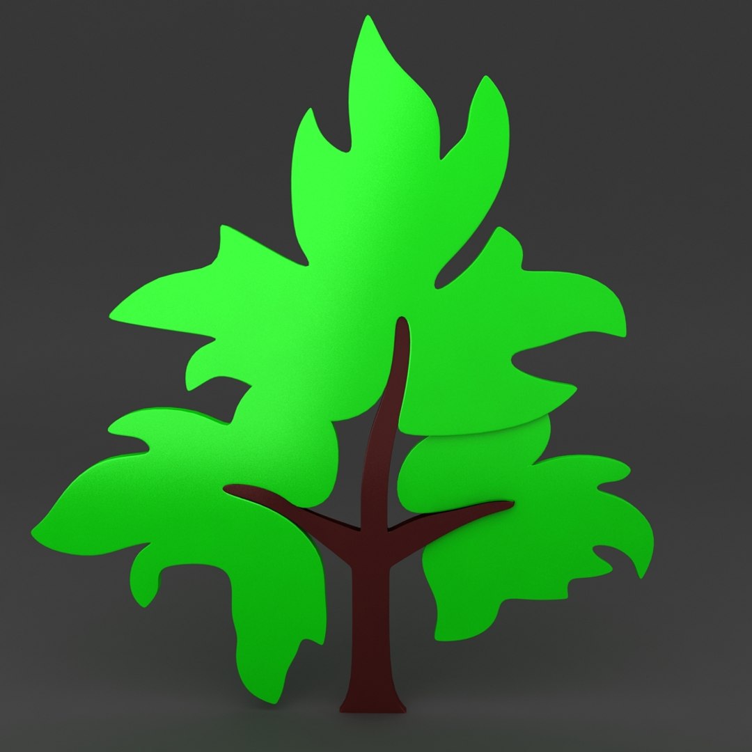 Cartoon Tree 3d Model