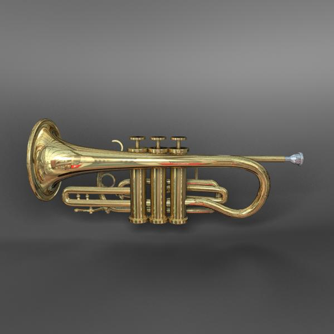 Brass Trumpet Obj