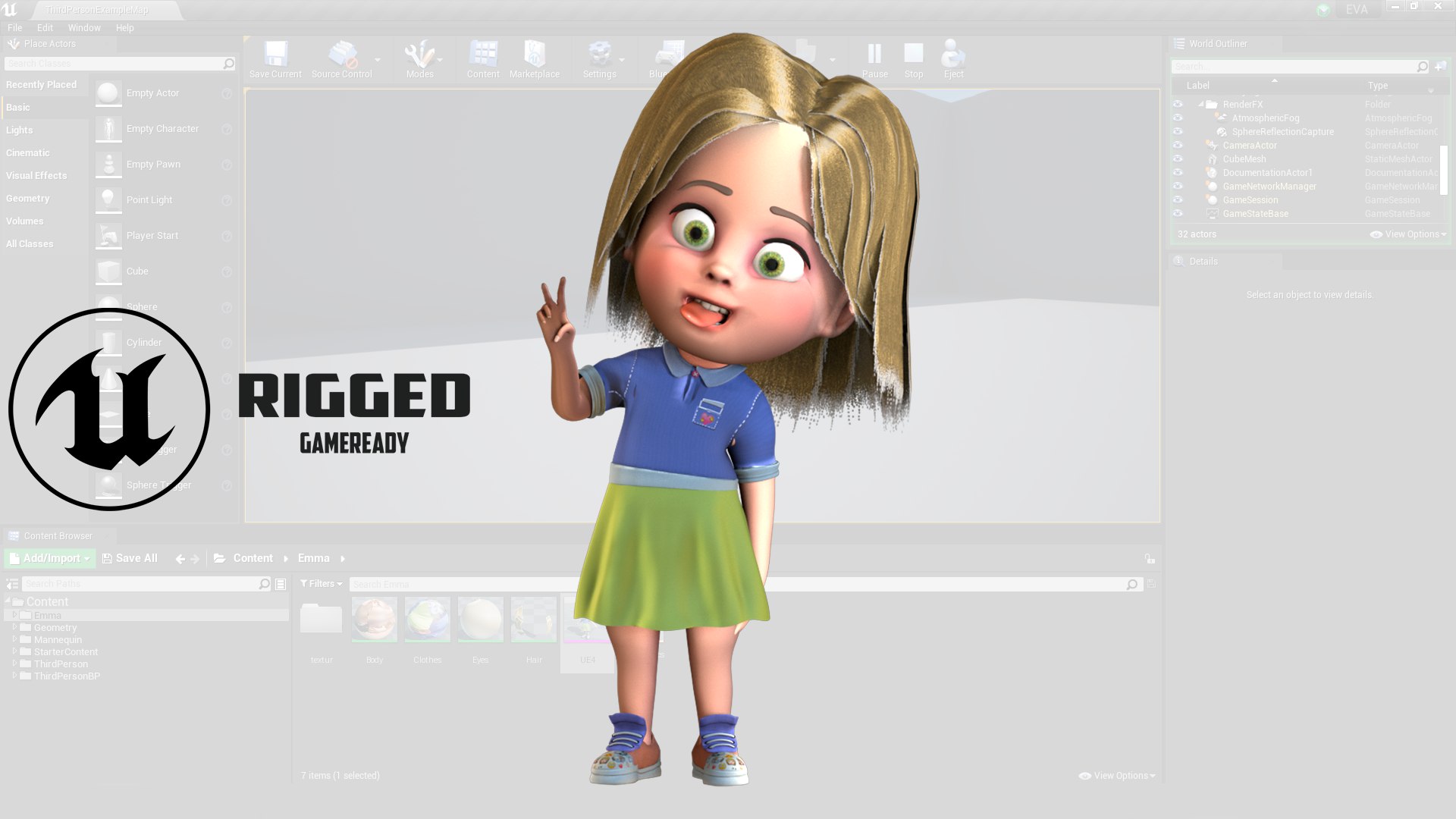 3D Eva Child Cartoon Model - TurboSquid 1804096