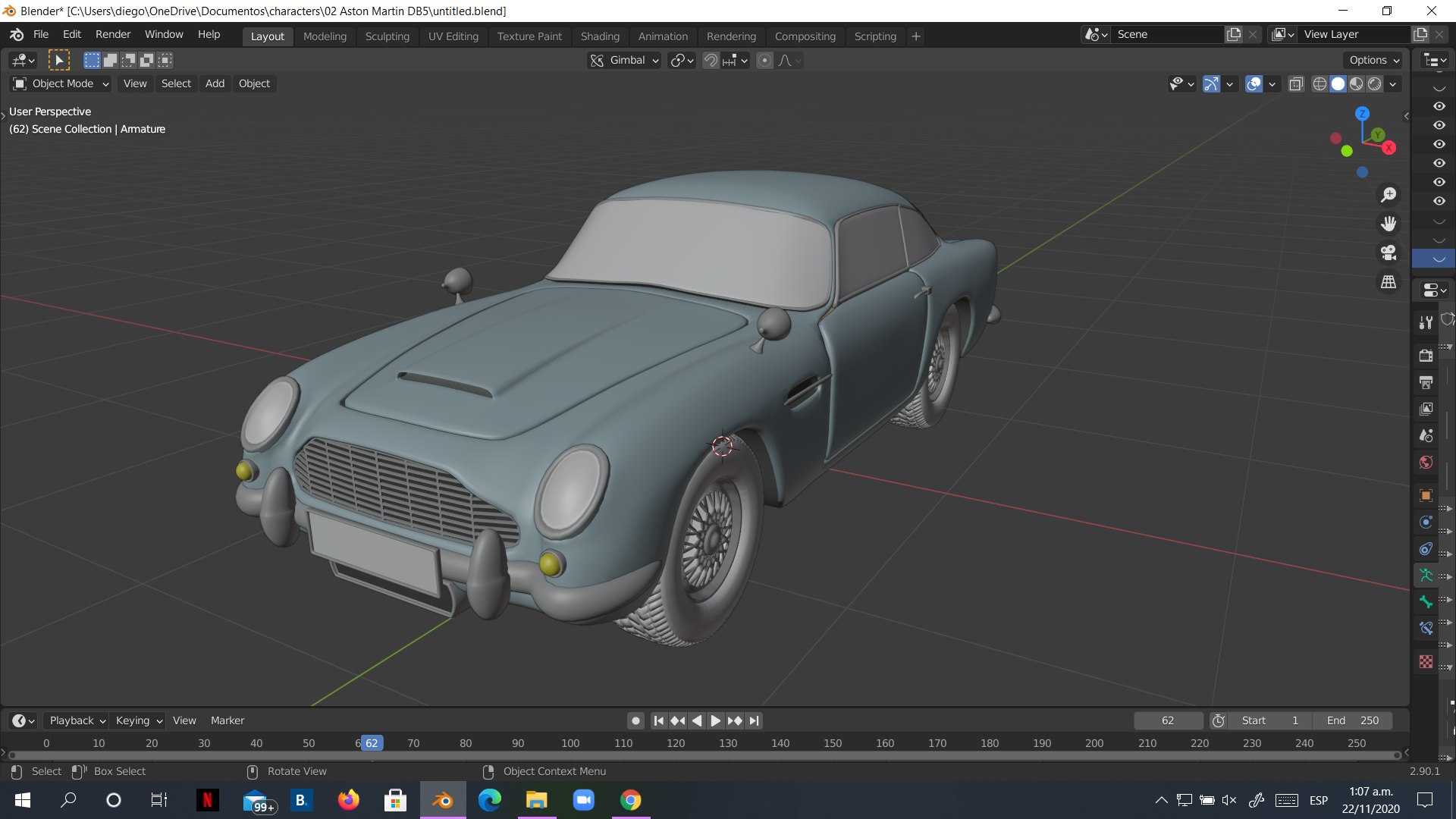 Classic Car Aston Martin 3D Model - TurboSquid 1654315