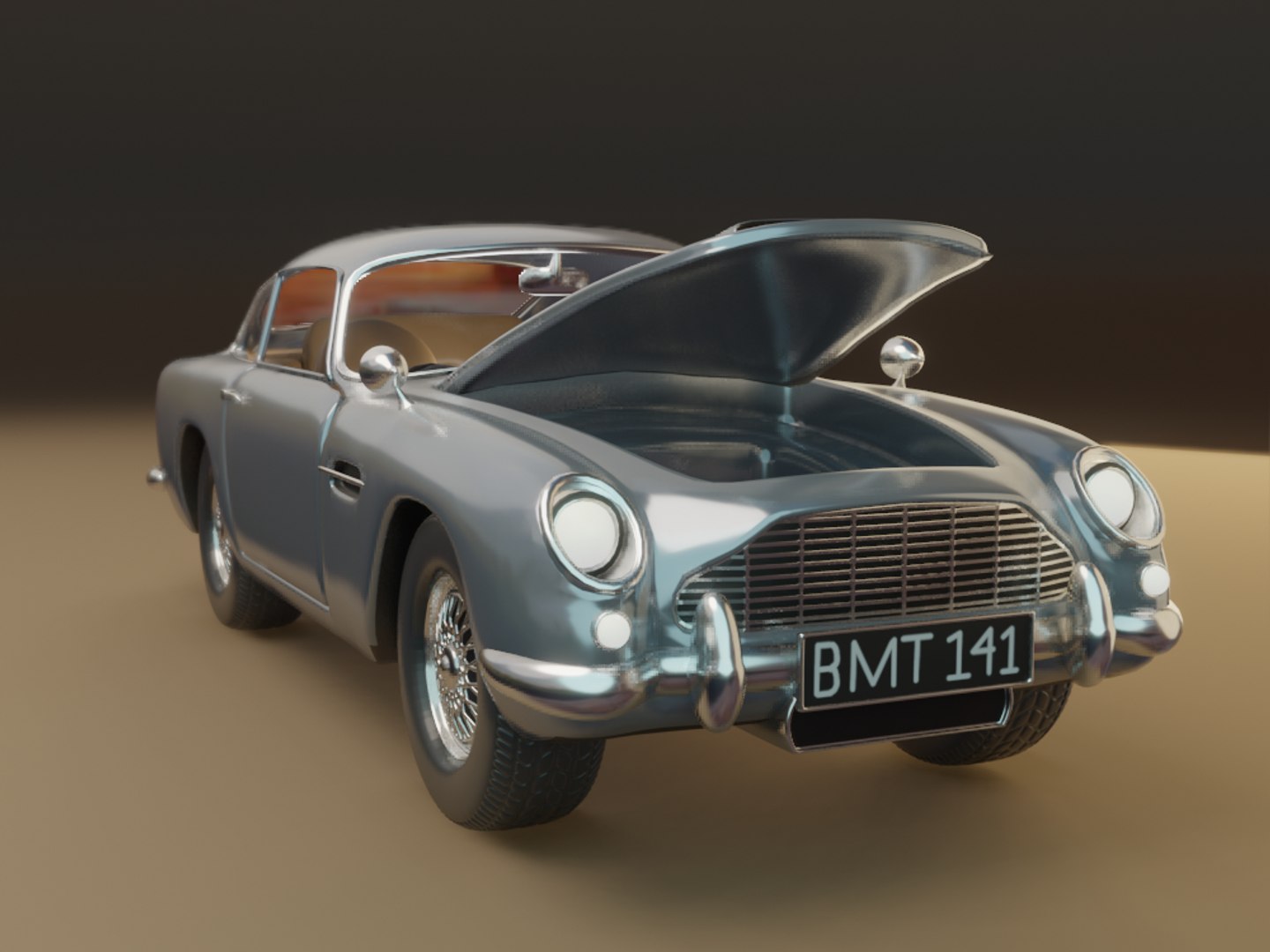 Classic Car Aston Martin 3D Model - TurboSquid 1654315
