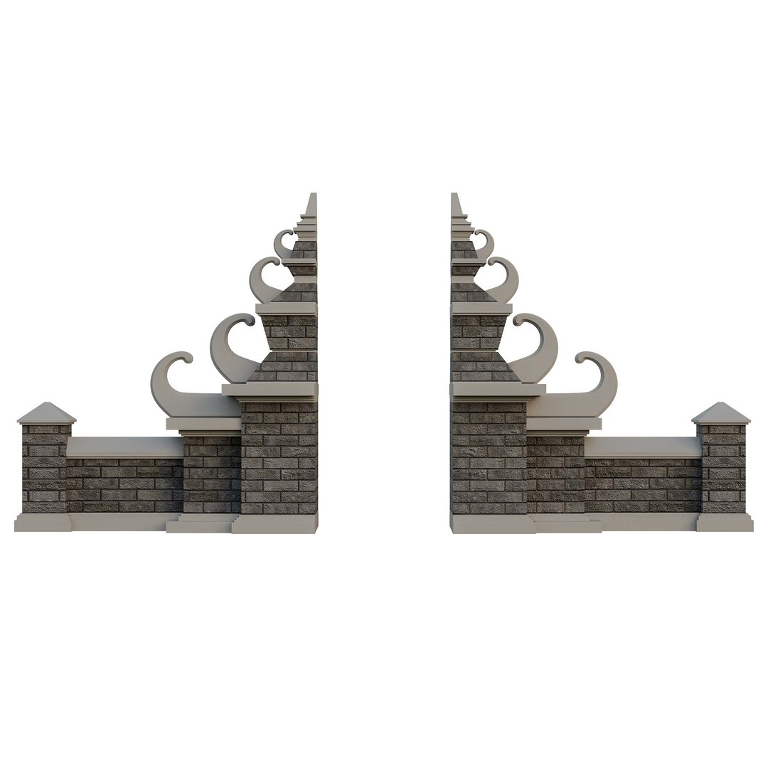 3D Bali Gate Model - TurboSquid 2345923