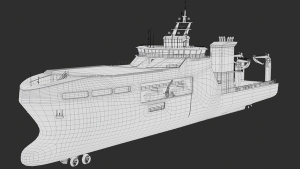 3D Multifunctional Research Vessel PBR model - TurboSquid 1801403
