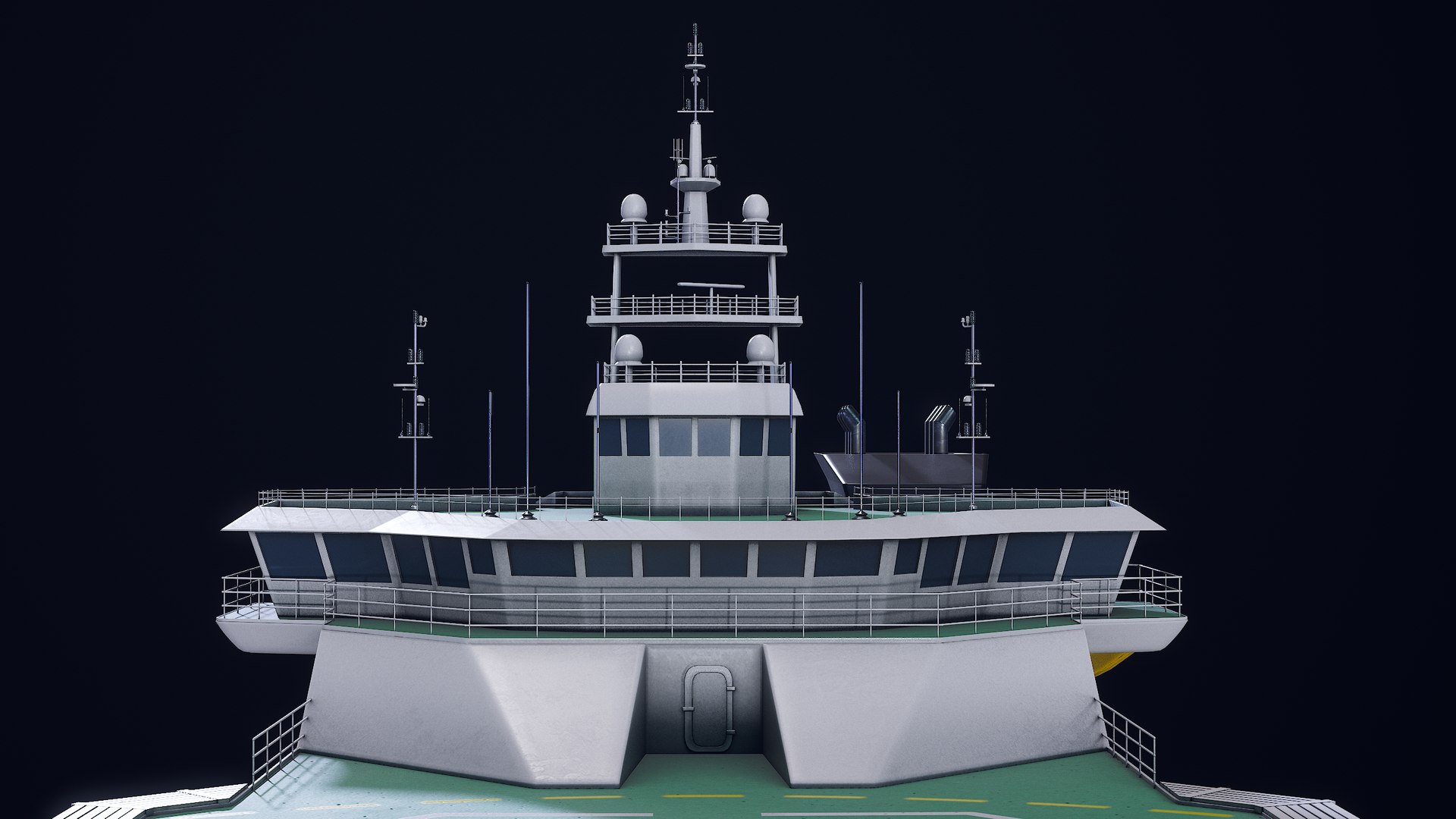 3D Multifunctional Research Vessel PBR Model - TurboSquid 1801403