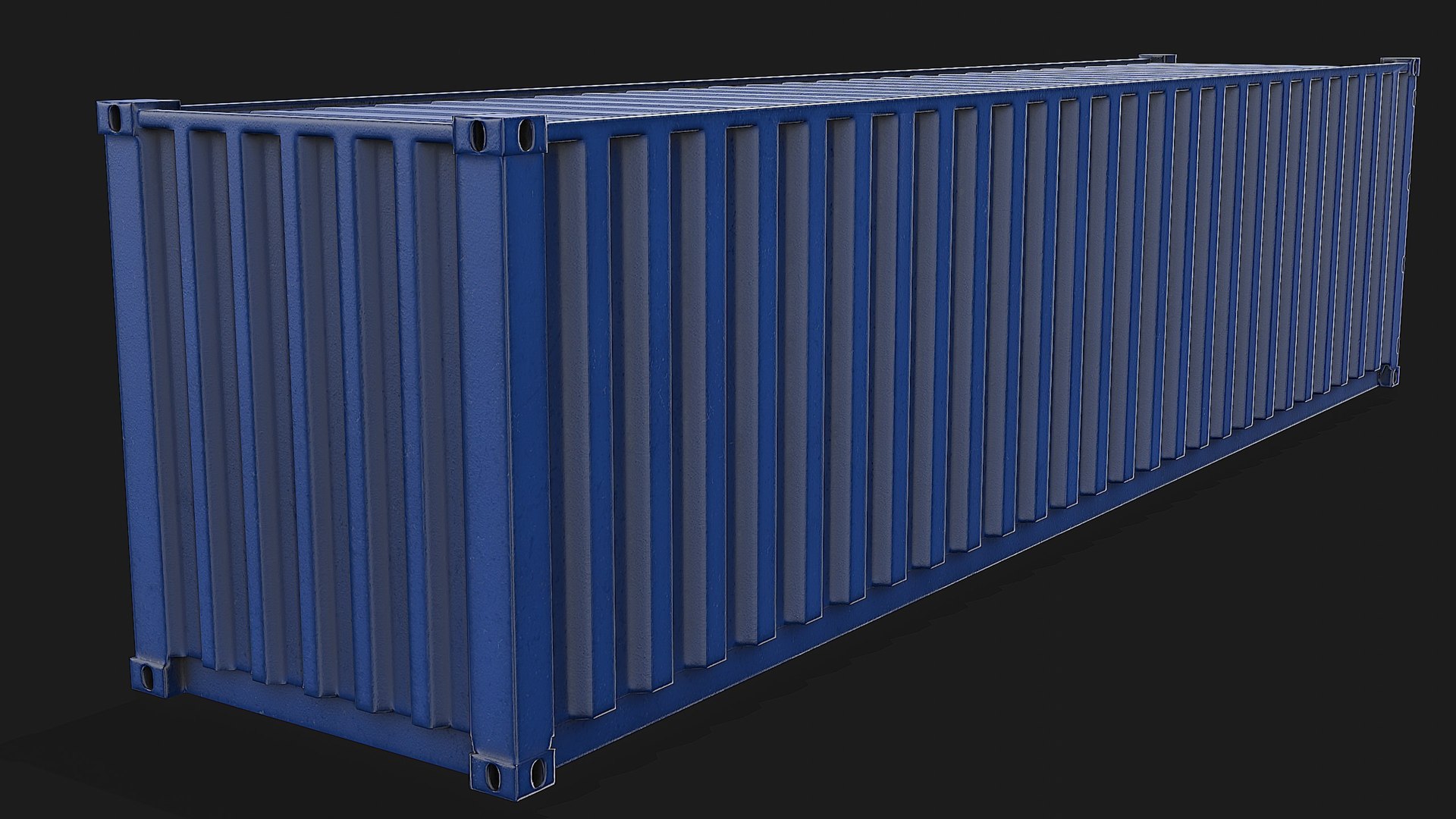 3D 40ft Shipping Container - Blue - TurboSquid 2151993