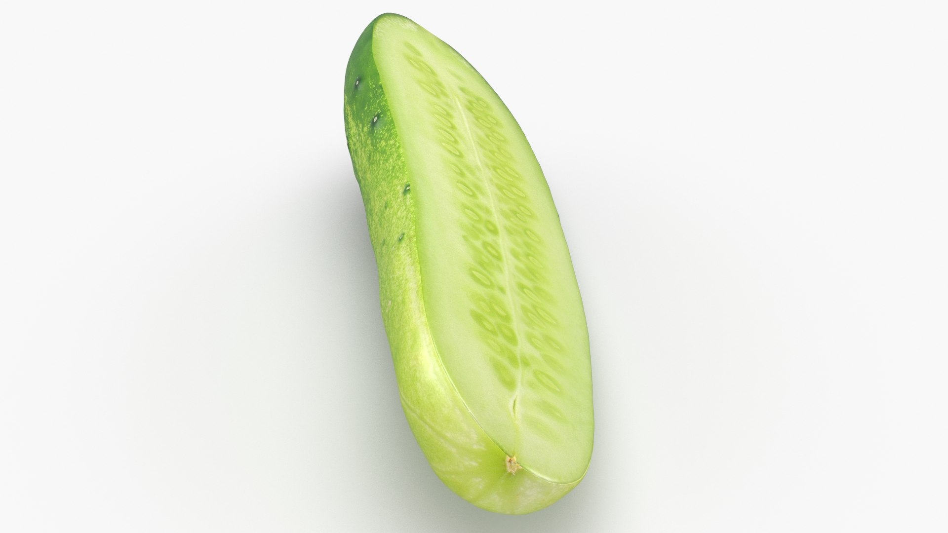 3D Half Cucumber 02 Model - TurboSquid 2060244