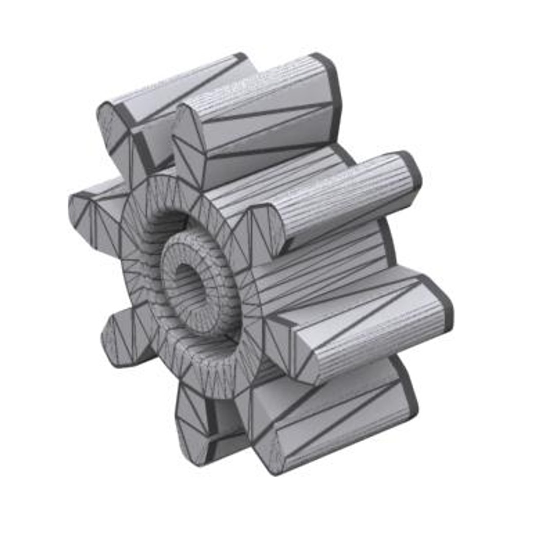 8 Tooth Gear Drive 3d Obj