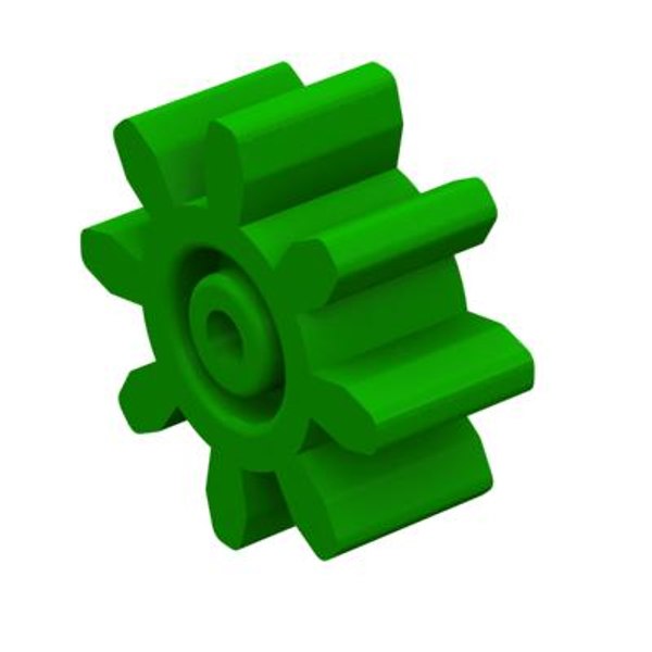 8 tooth gear drive 3d obj