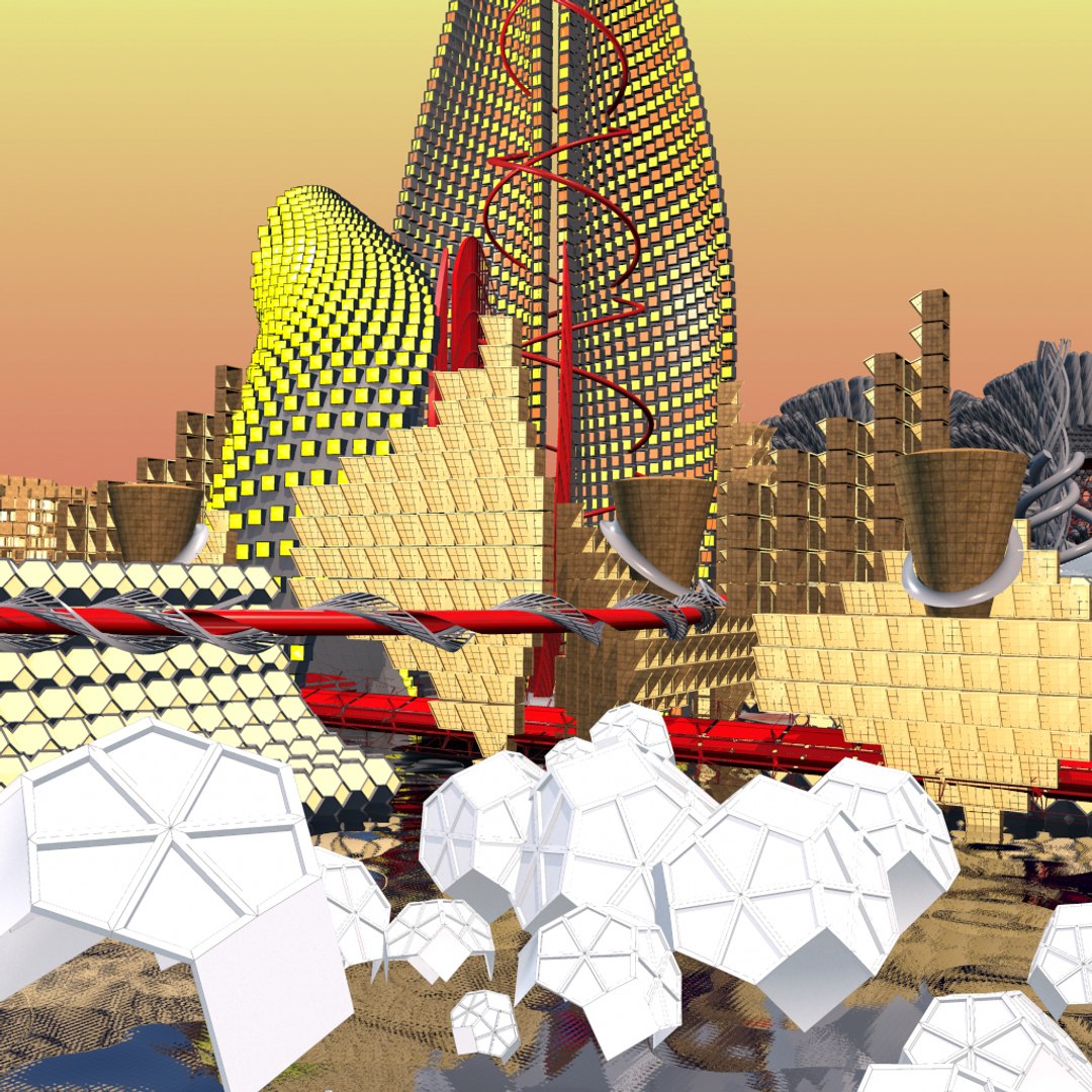 Futuristic Townscapes 3d Model