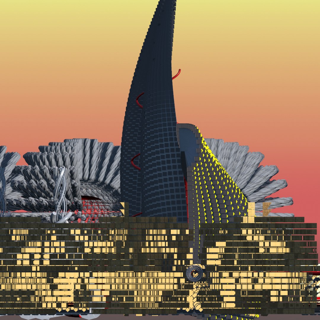 Futuristic Townscapes 3d Model