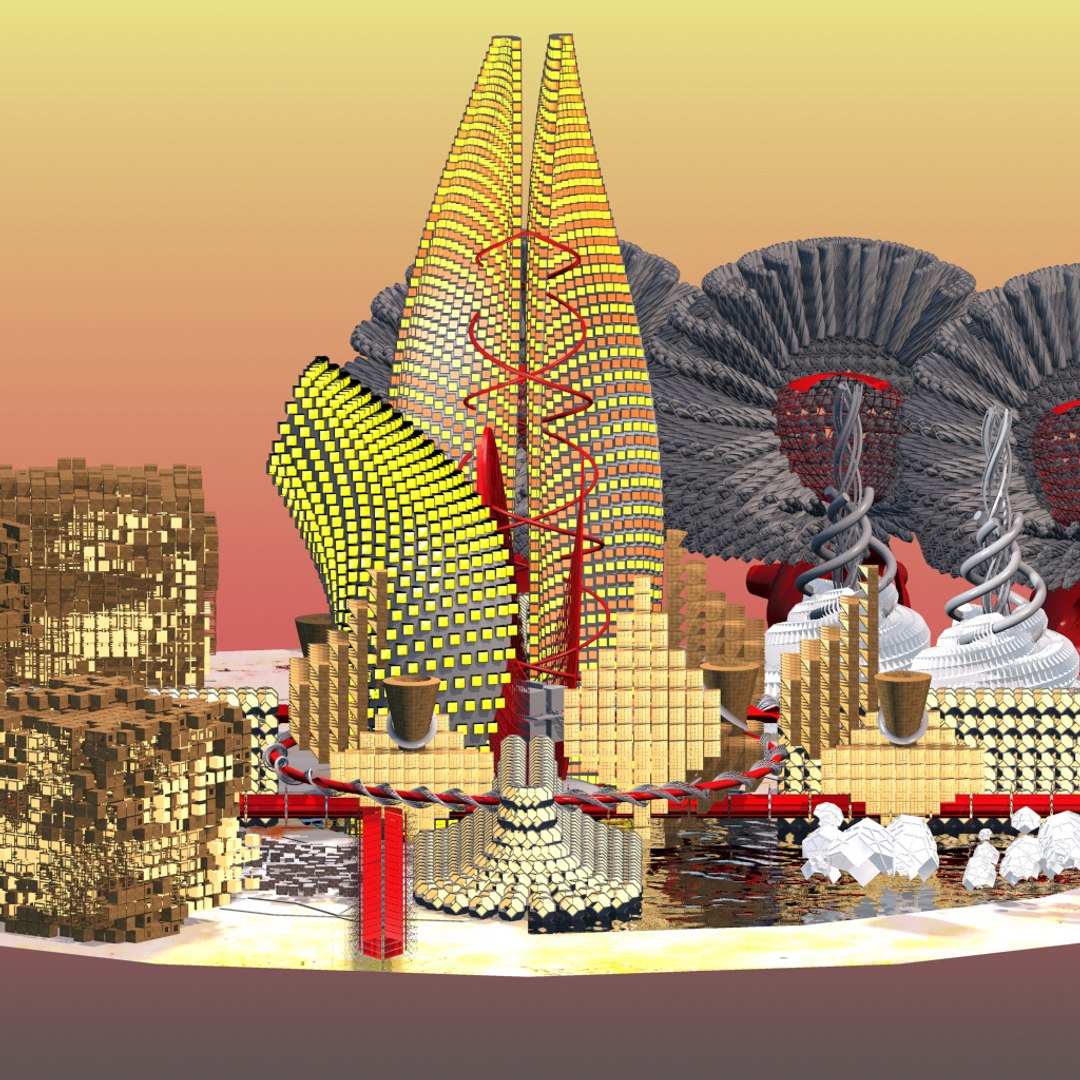 Futuristic Townscapes 3d Model