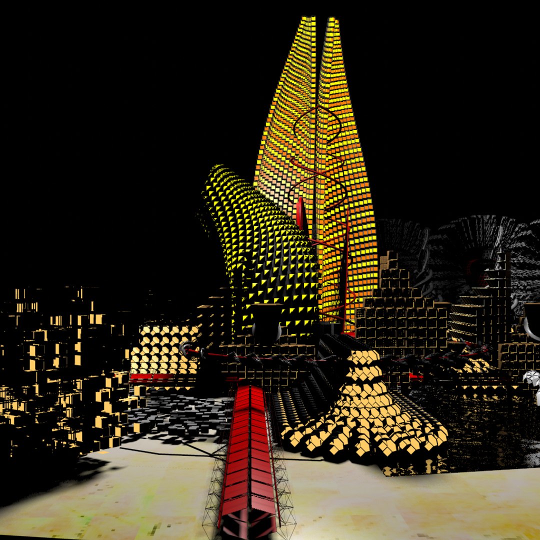 Futuristic Townscapes 3d Model