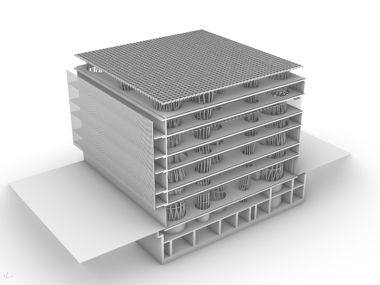3D Model Toyo Ito - Sendai Mediatheque 3D Model - TurboSquid 2060701