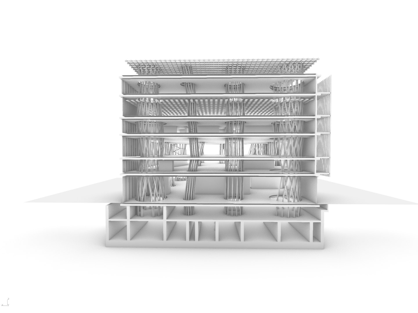 3D Model Toyo Ito - Sendai Mediatheque 3D Model - TurboSquid 2060701