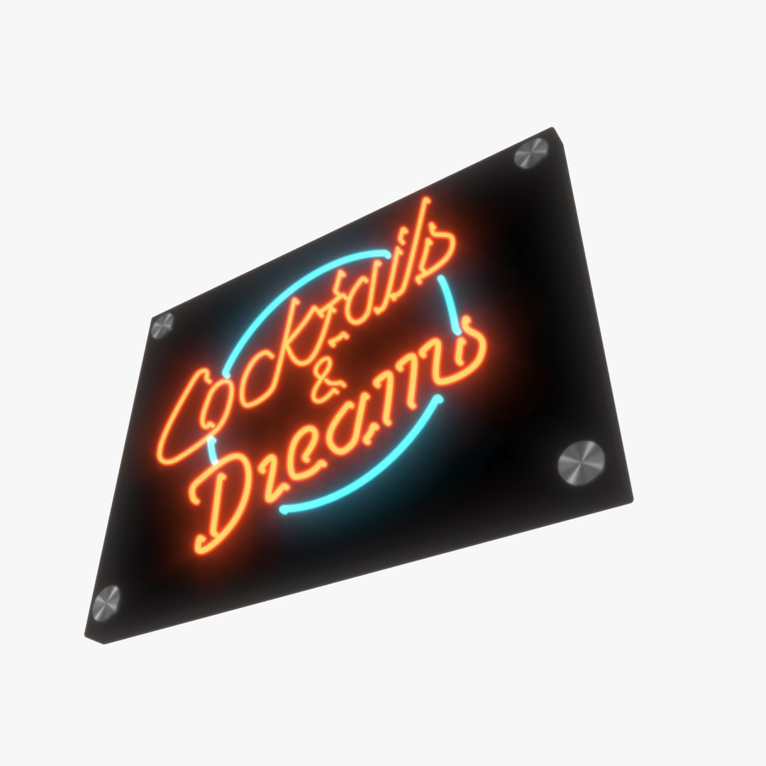 neon sign 3d model