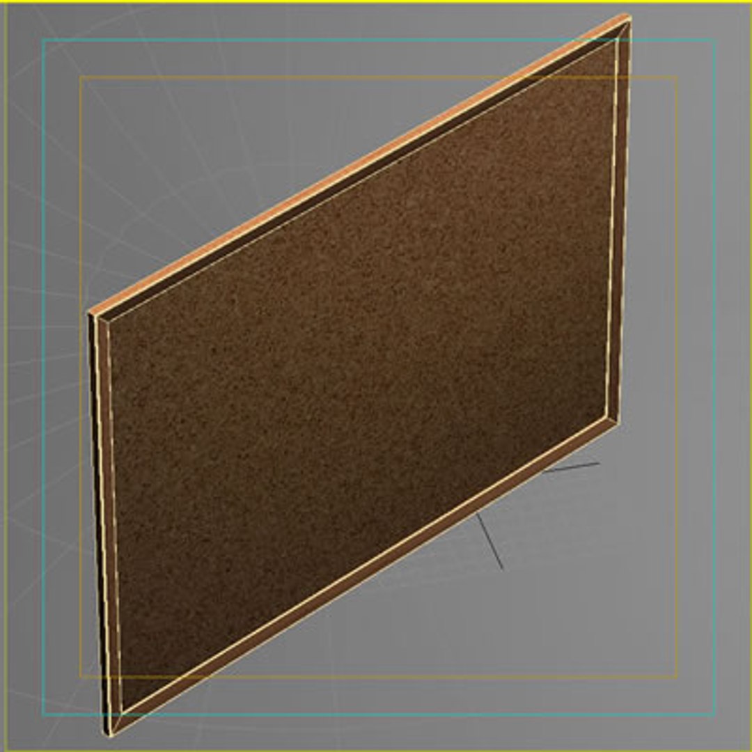 3d 3ds Pinboard Corkboard