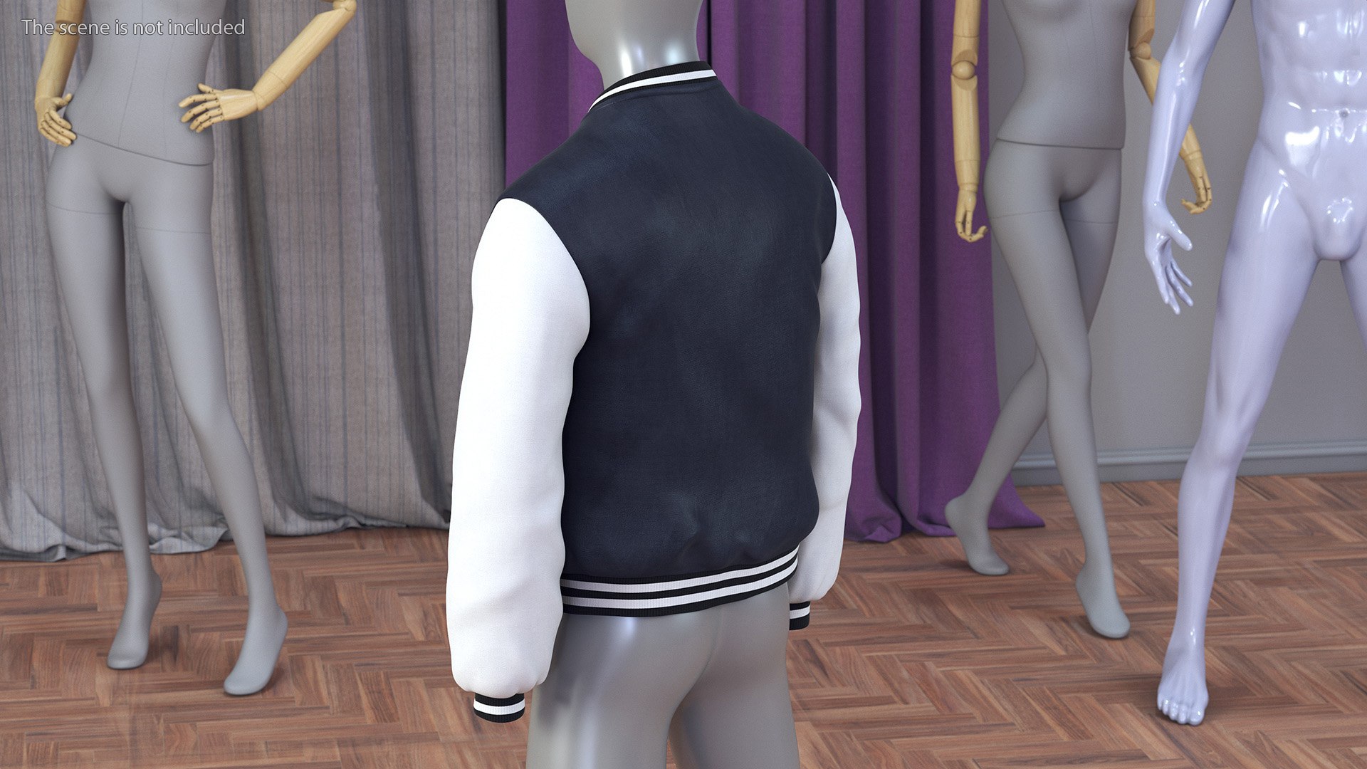 3D Bomber Jacket For University And Schools Model - TurboSquid 2163567