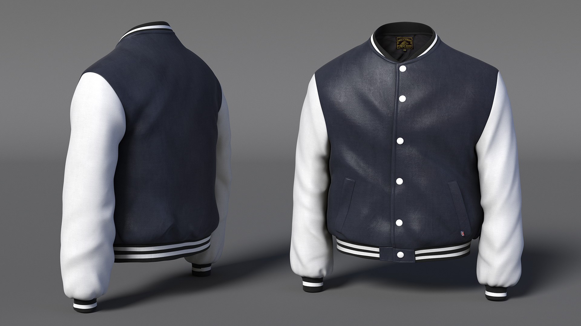 3D Bomber Jacket For University And Schools Model - TurboSquid 2163567