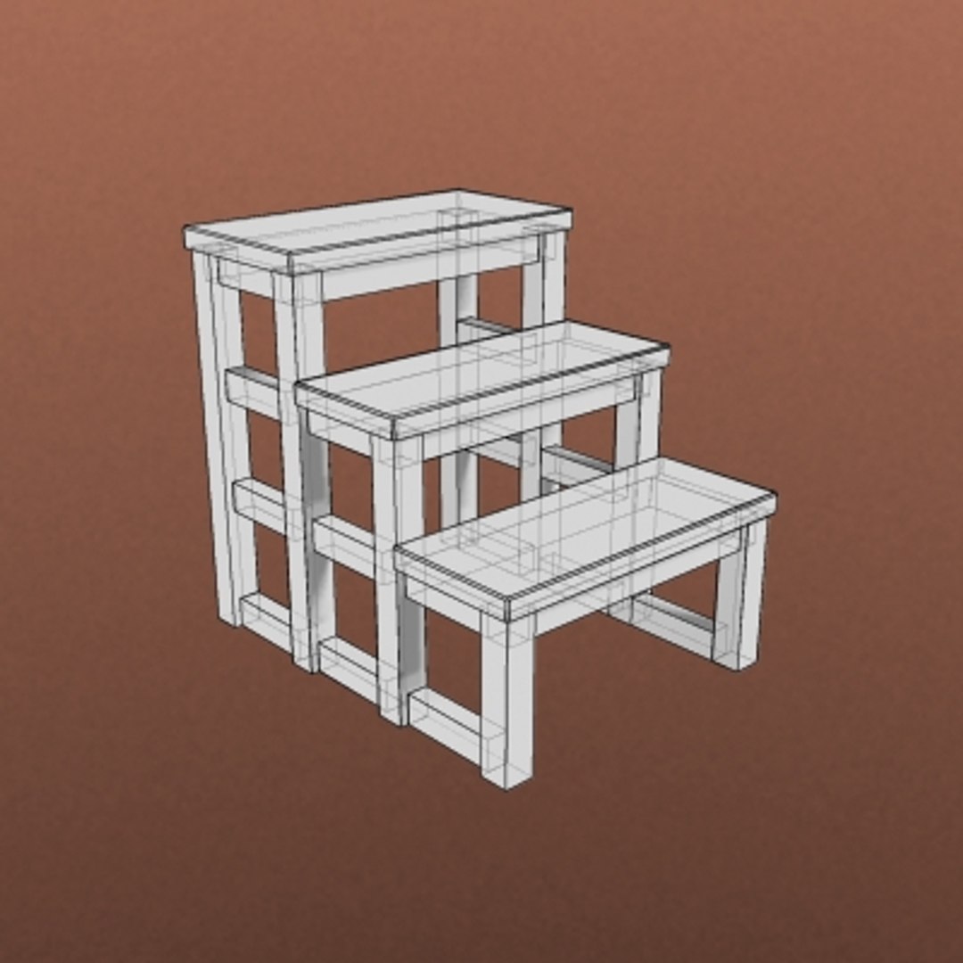 3d Designer Step Stool Model