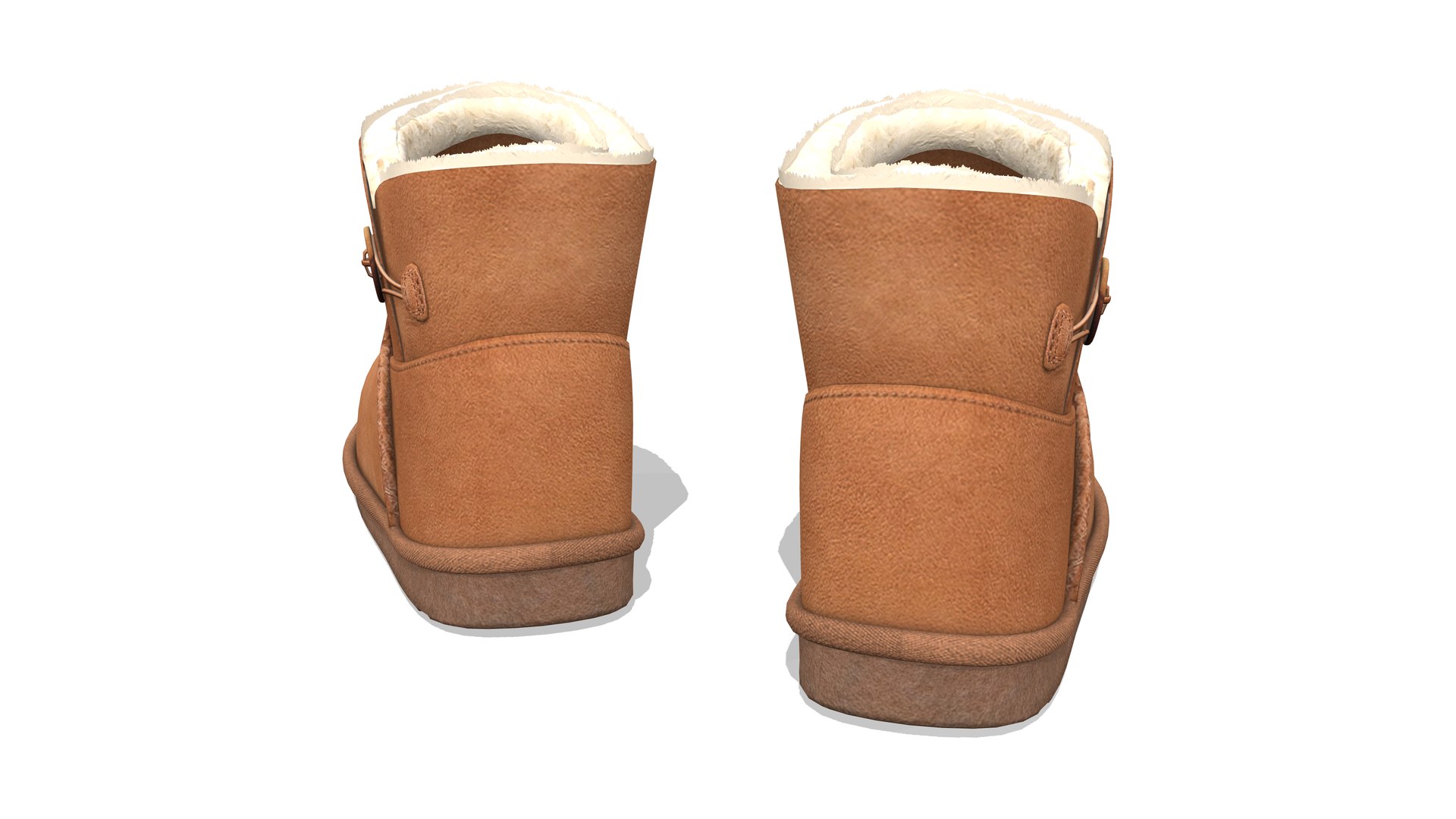 3D Short Ugg Boots Model - TurboSquid 1931743