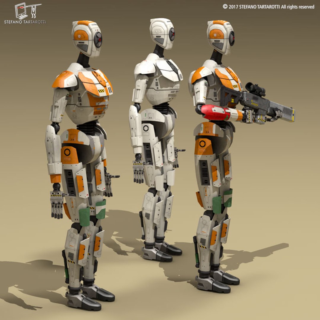3D Sci-fi Droid - TurboSquid 1196964