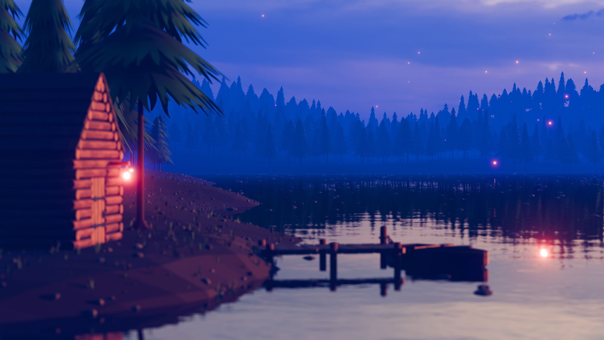Stylized Low Poly Forest River 3D - TurboSquid 2345047