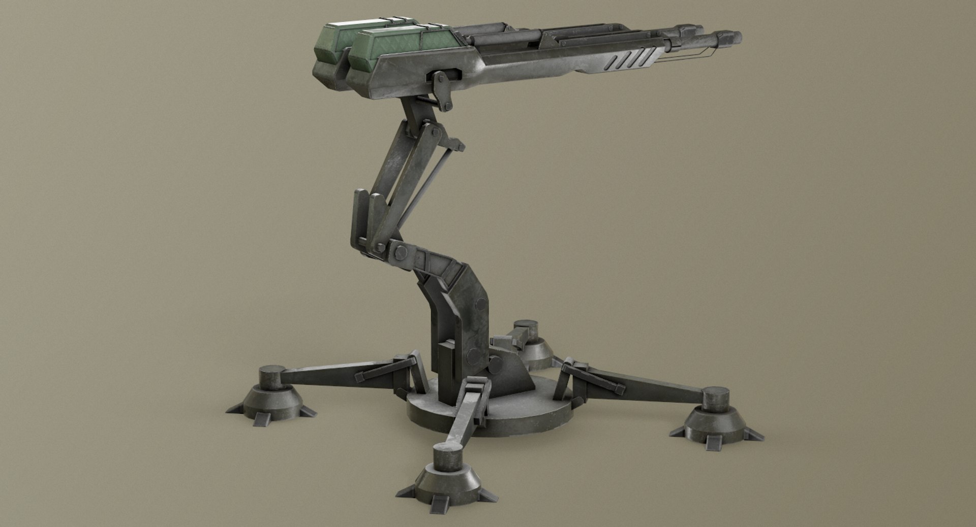 Ready Sci-fi Turret Model - TurboSquid 1255792