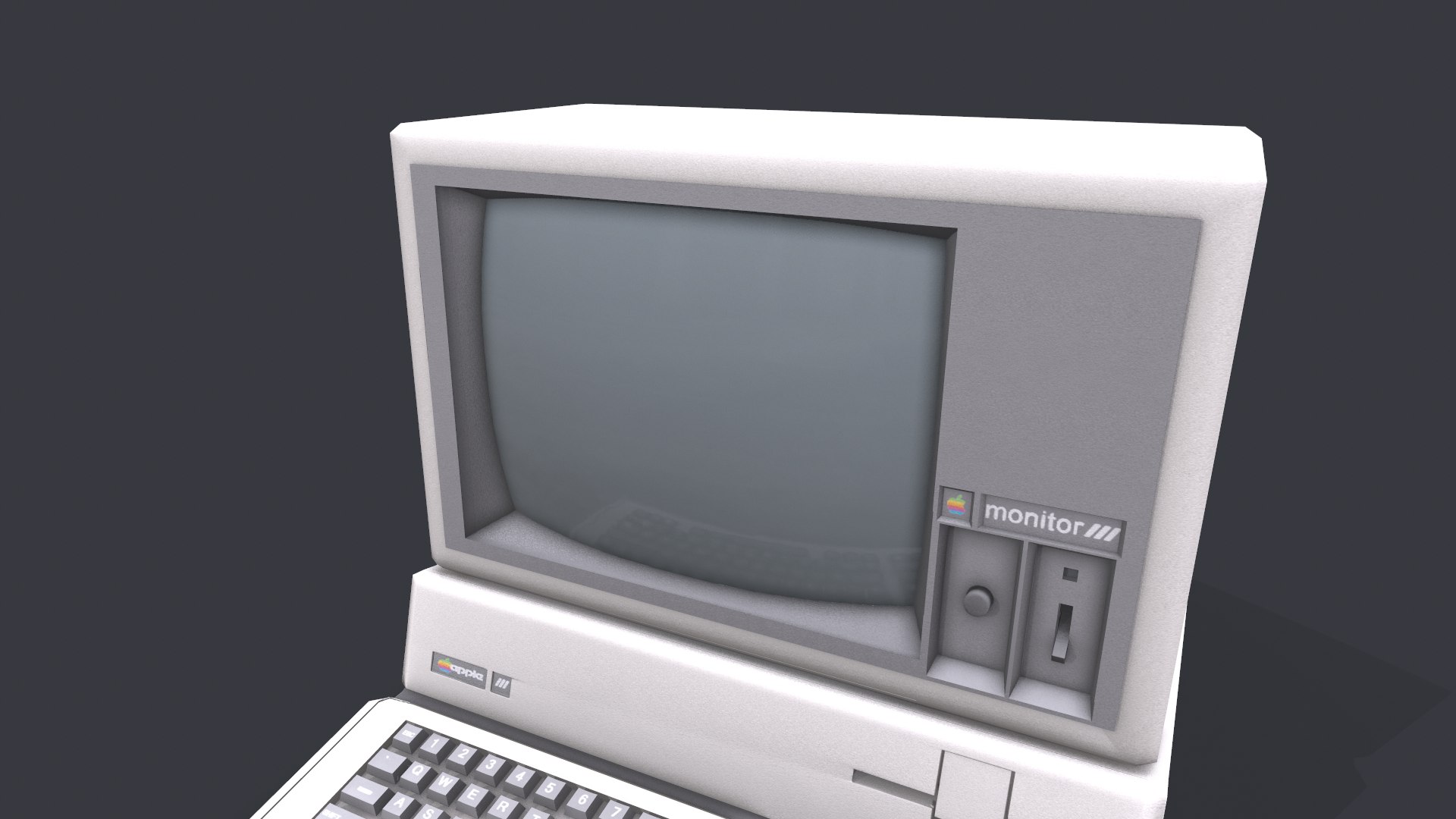 3D Apple 3 Computer - PBR Game Ready Model Low-poly 3D Model ...