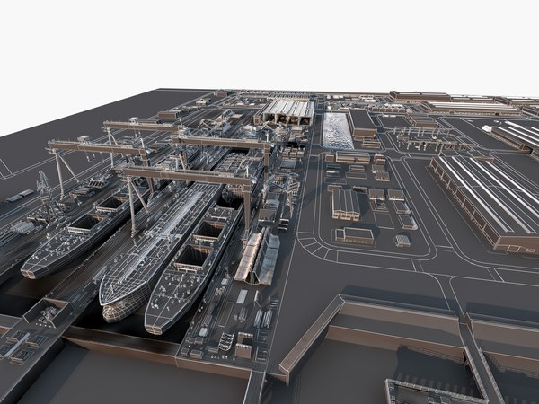 Ship shipyard 3D model - TurboSquid 1385639