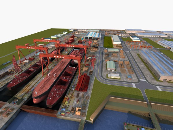 Ship shipyard 3D model - TurboSquid 1385639