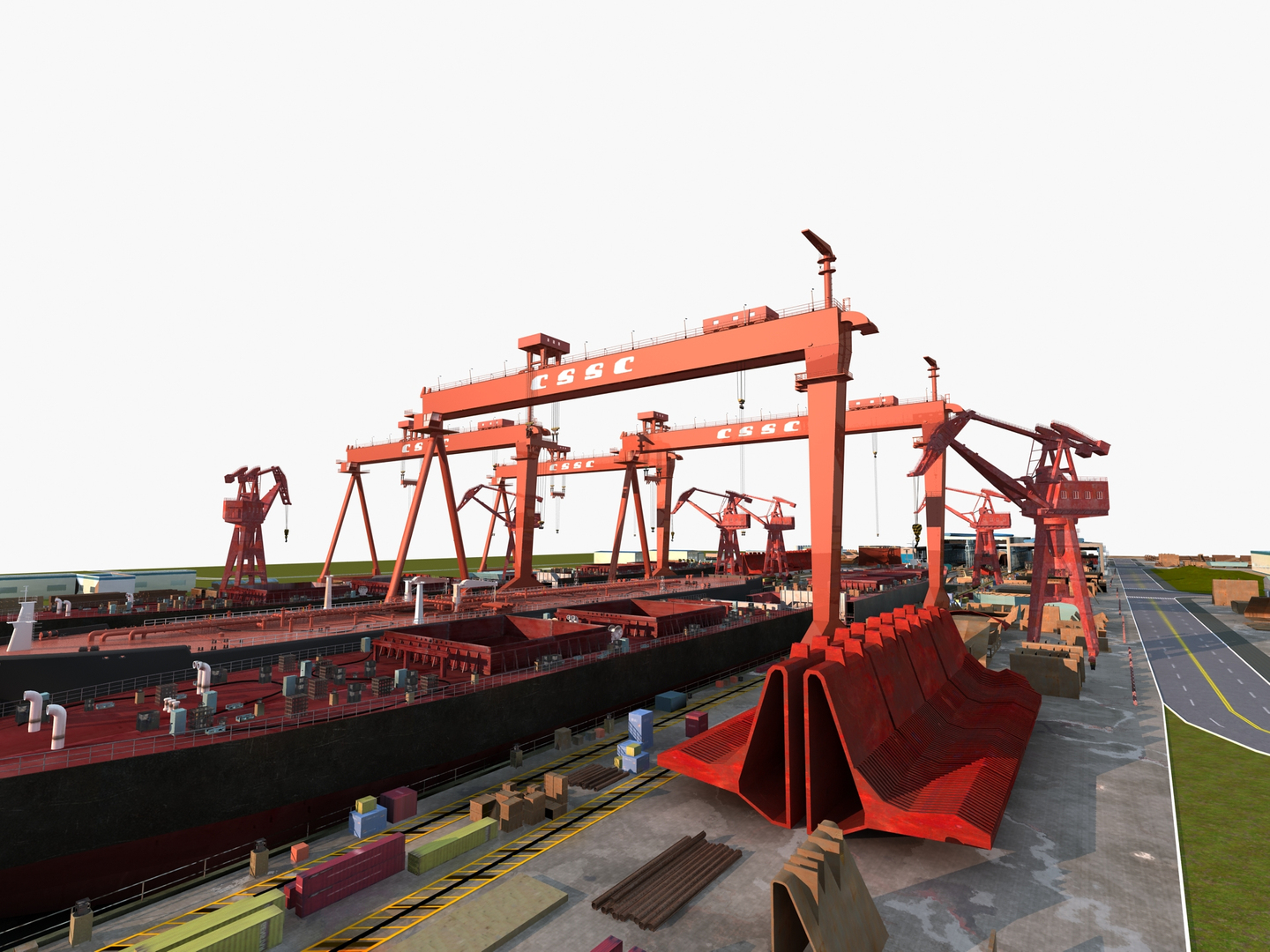 Ship shipyard 3D model - TurboSquid 1385639
