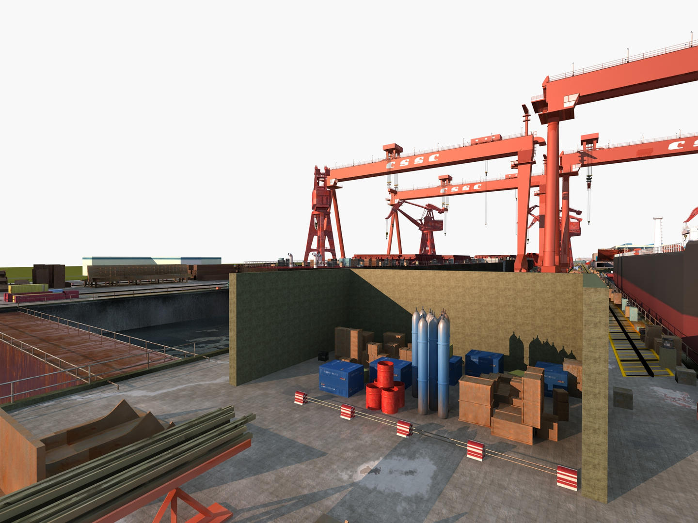 Ship shipyard 3D model - TurboSquid 1385639