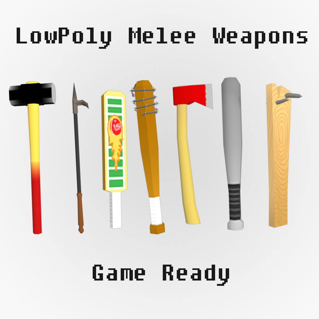 Melee Weapons Games 3d Model