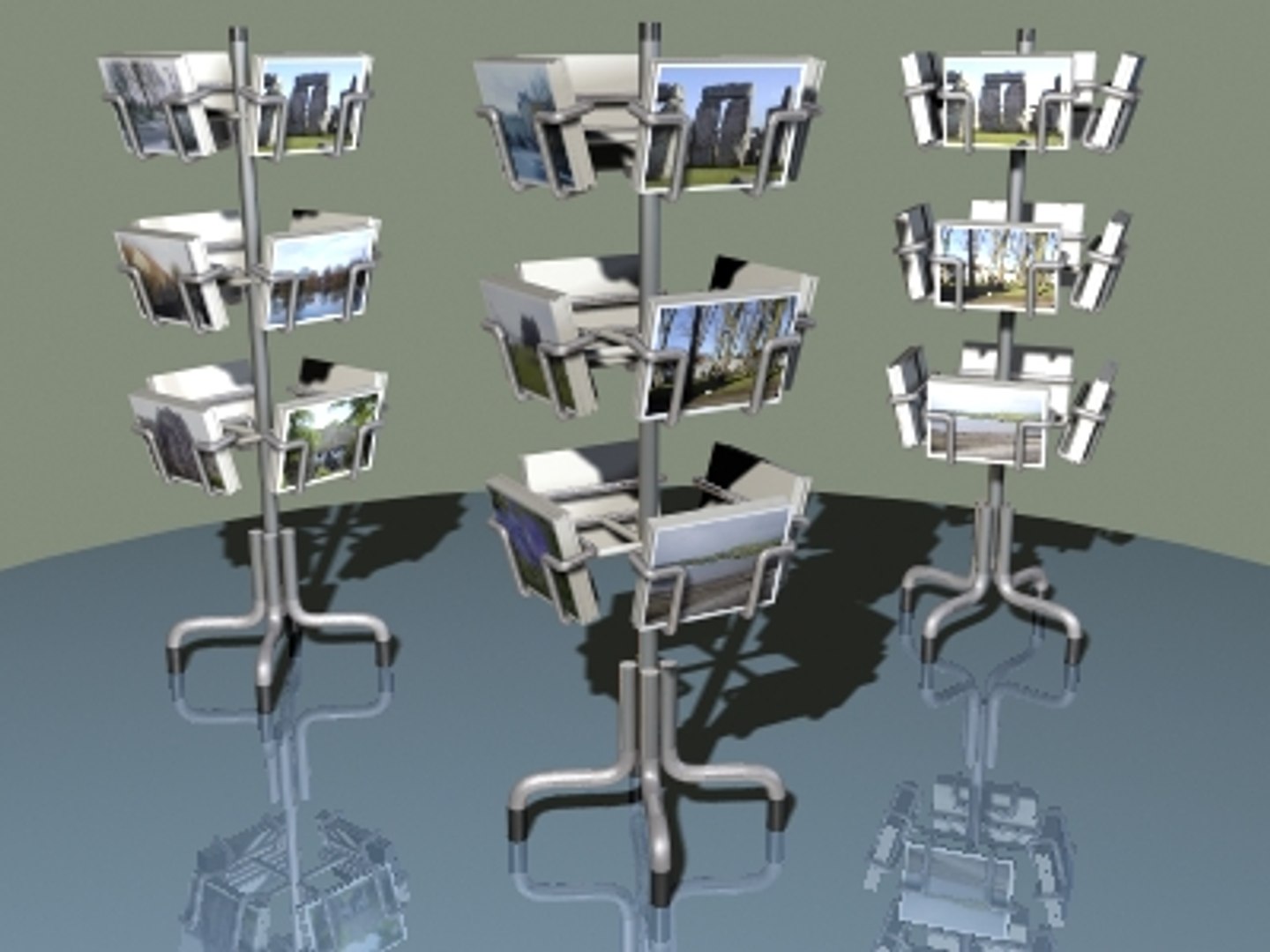 Postcard Rack 3d Model