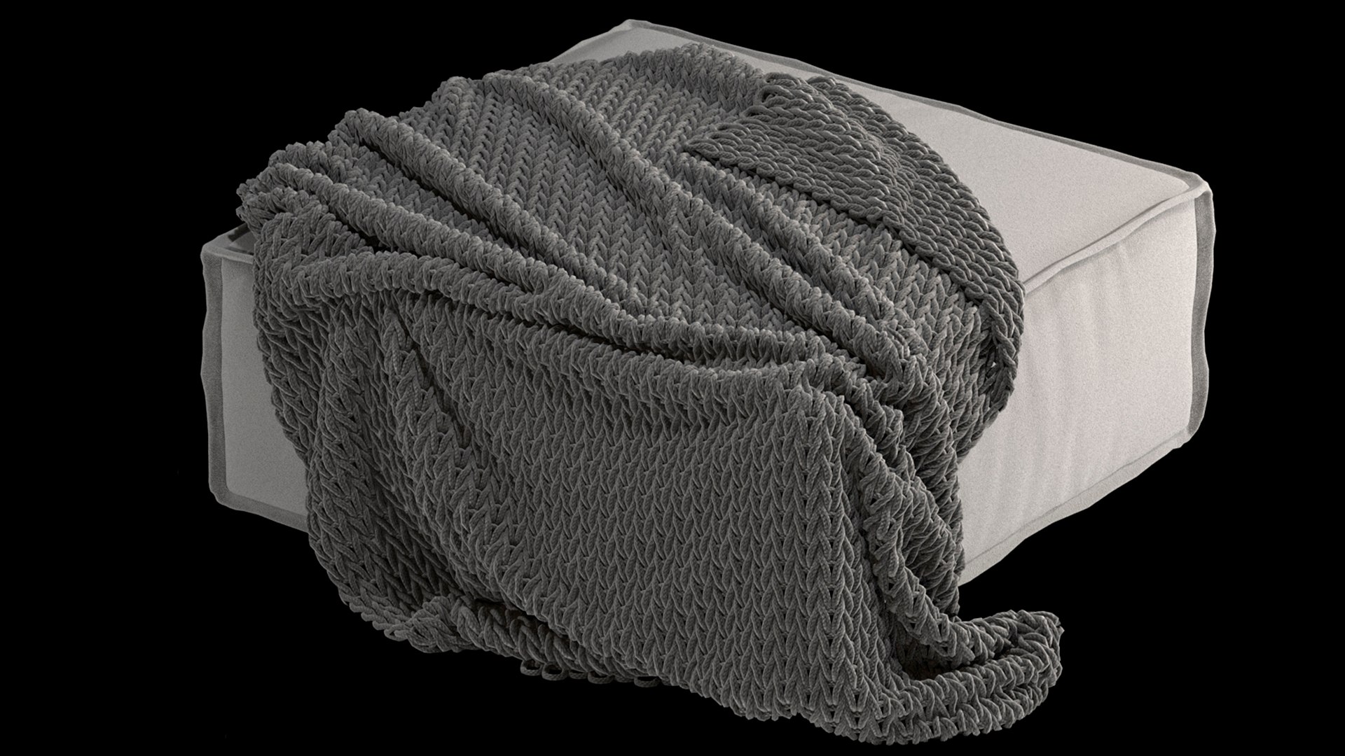 3D Model Soft Modular Puffs Of The Vento Series With A Plaid ...