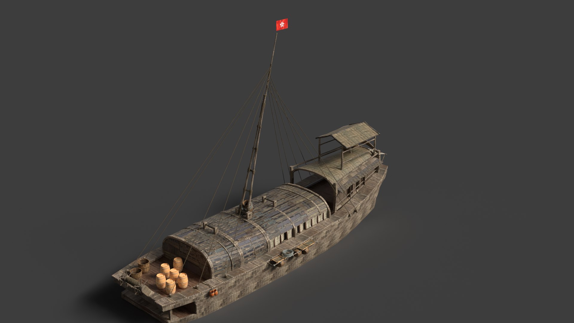 Chinese Ancient Fishing Boat 3D Model - TurboSquid 2508274