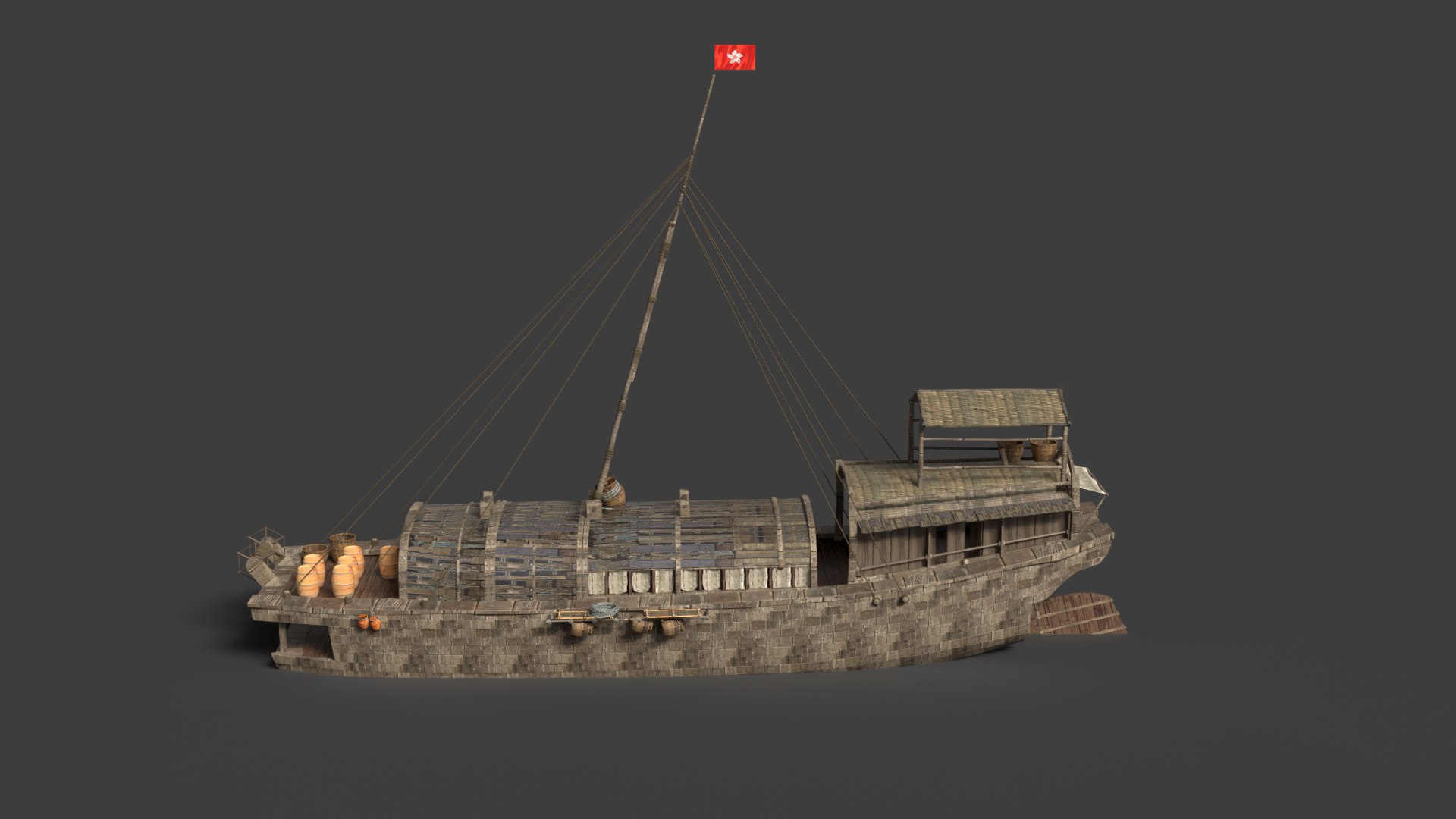 Chinese Ancient Fishing Boat 3D Model - TurboSquid 2508274