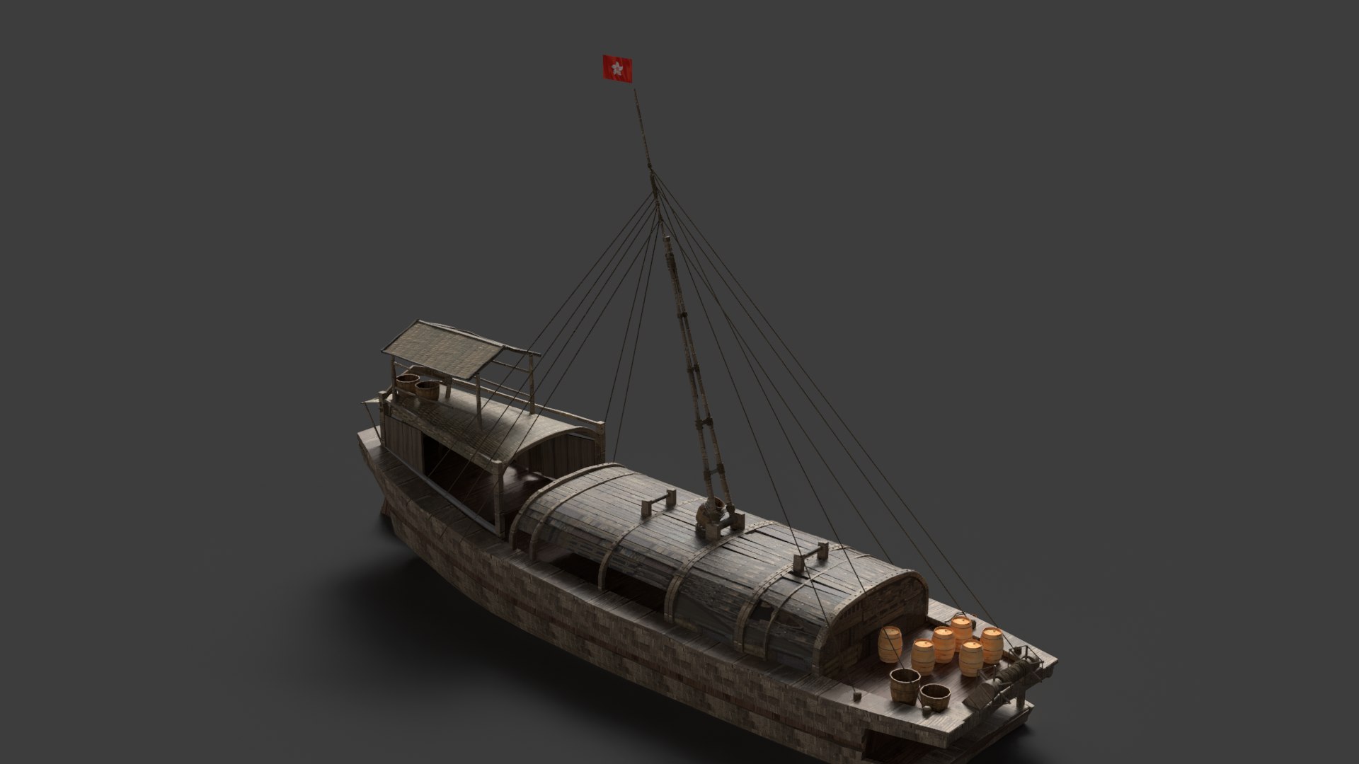 Chinese Ancient Fishing Boat 3D Model - TurboSquid 2508274