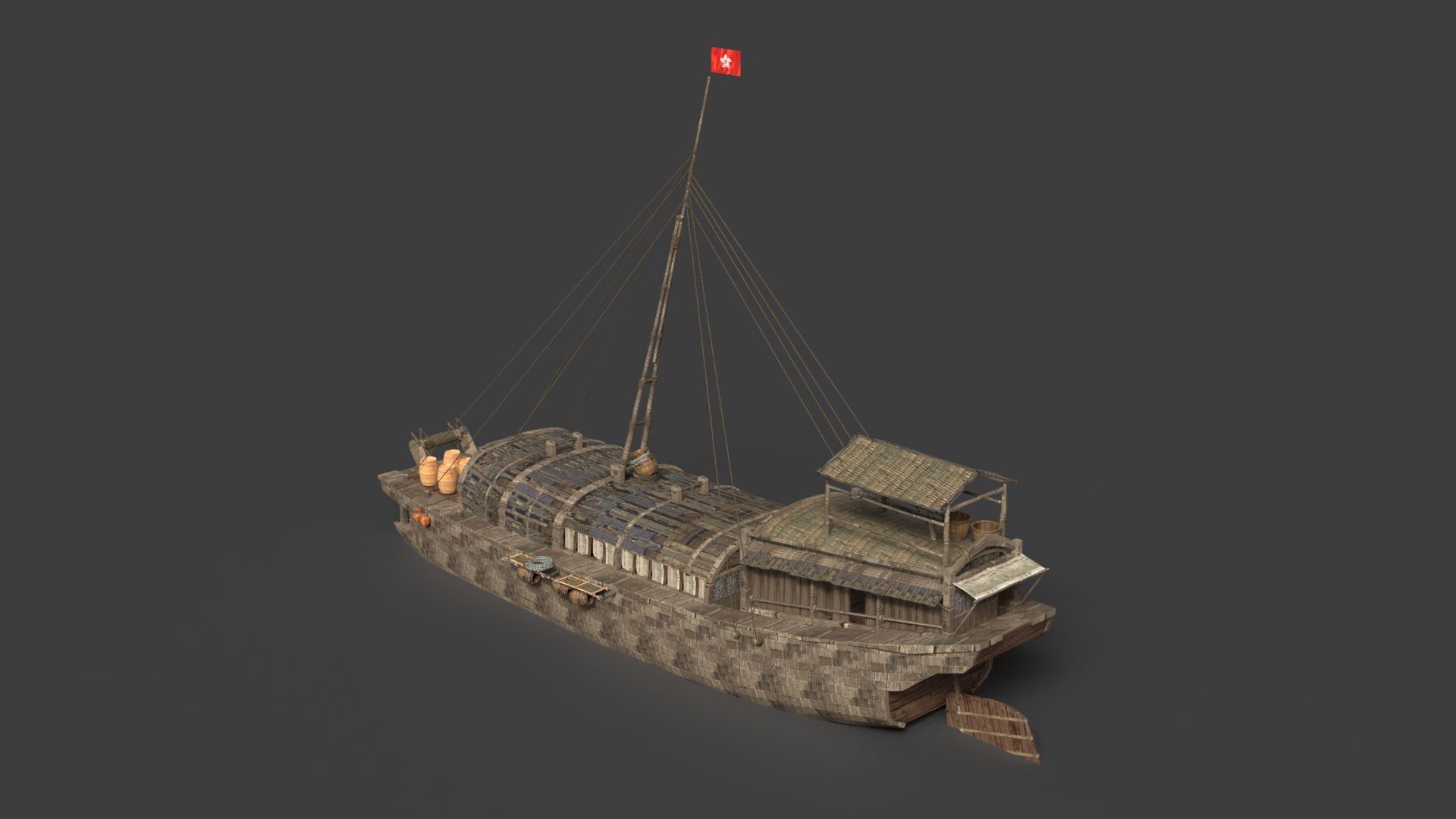 Chinese Ancient Fishing Boat 3D Model - TurboSquid 2508274