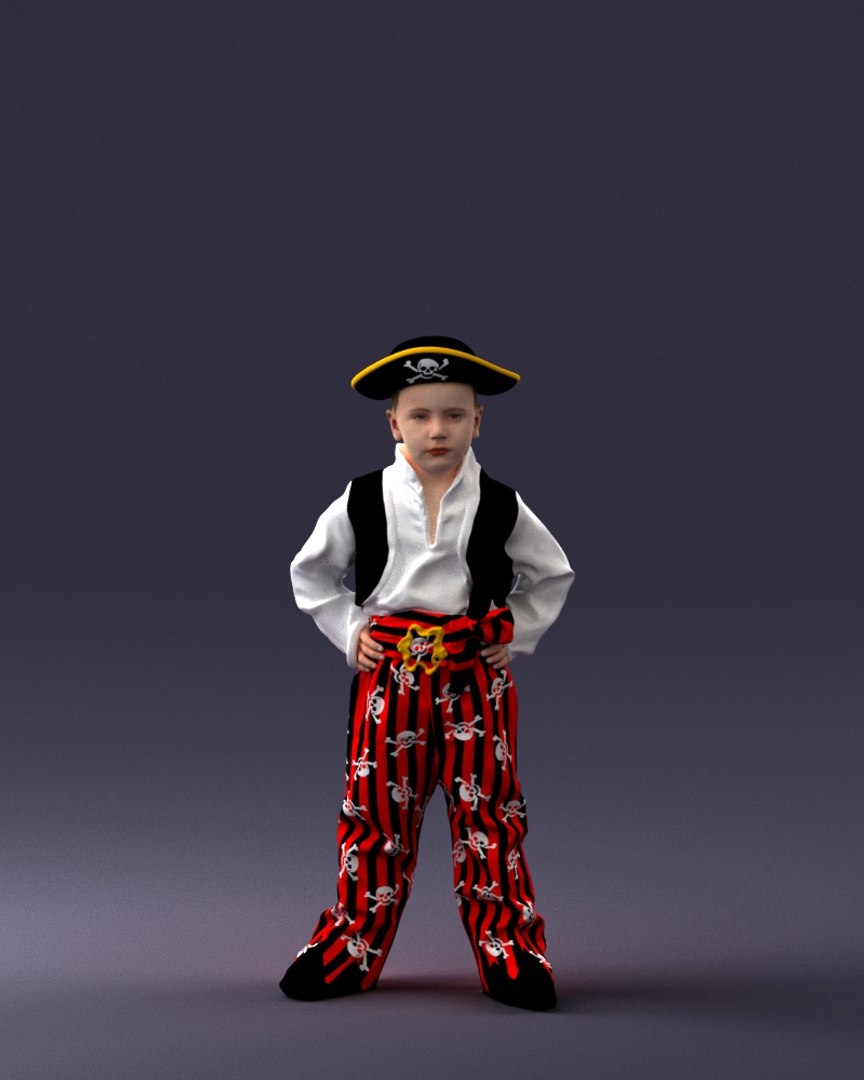 3D Model Costume Pirate - TurboSquid 1510686