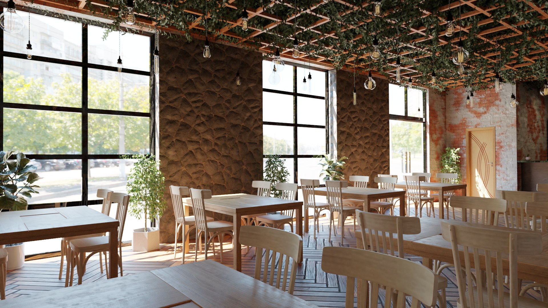 3D CAFE INTERIOR MODERN - TurboSquid 1755460