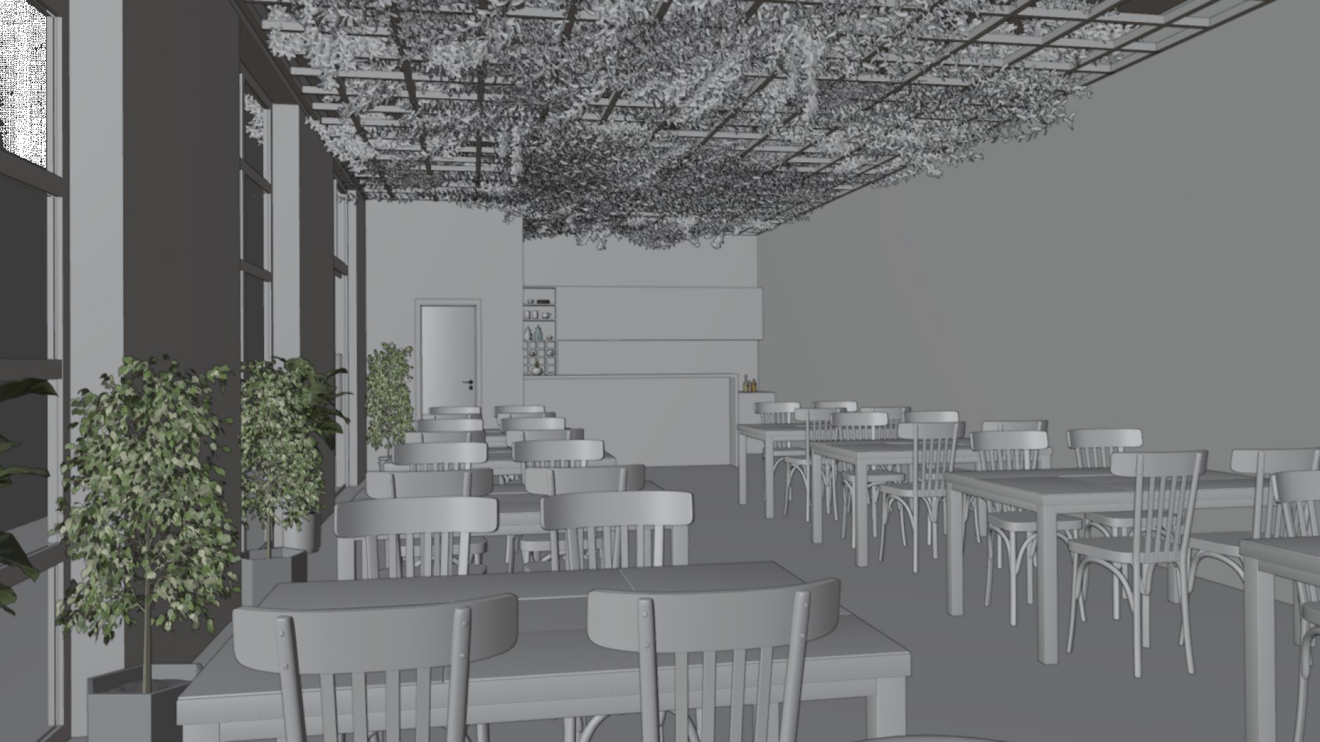 3D CAFE INTERIOR MODERN - TurboSquid 1755460
